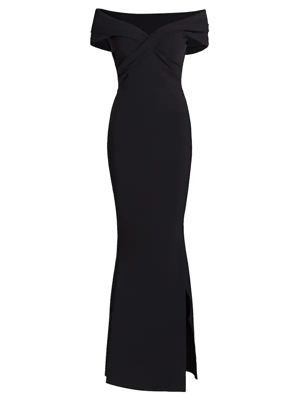 Chiara Boni La Petite Robe Stretch Jersey Fishtail Gown - Black