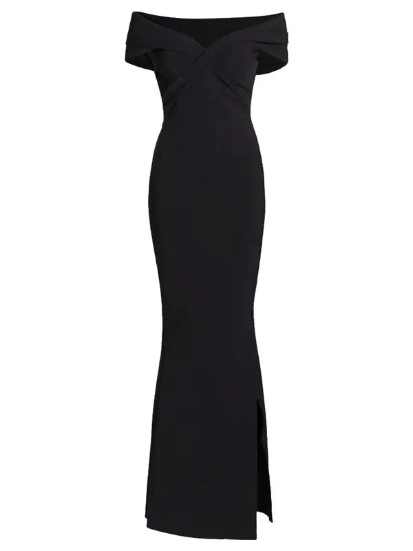 Chiara Boni La Petite Robe Stretch Jersey Fishtail Gown - Black