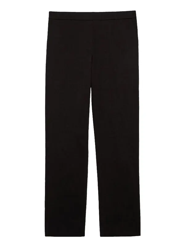 Theory Treeca Linen Pull-on Crop Pants - Black
