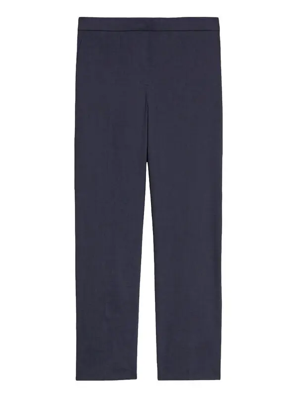 Theory Treeca Linen Pull-on Crop Pants - Concord