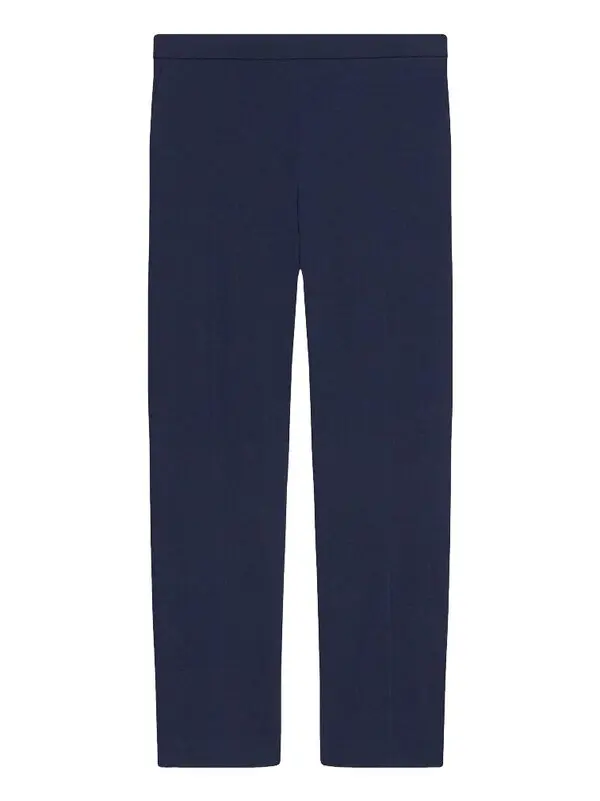 Theory Treeca Linen Pull-on Crop Pants - Midnight Navy