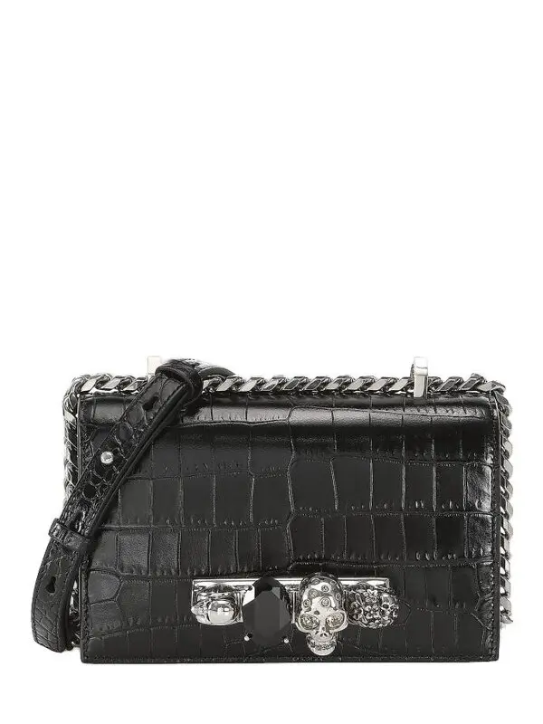 Alexander McQueen Mini Jewelled Satchel - Nero