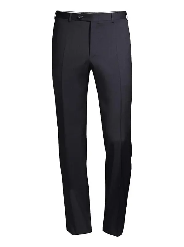 Canali Slim-fit Wool Trousers - Navy