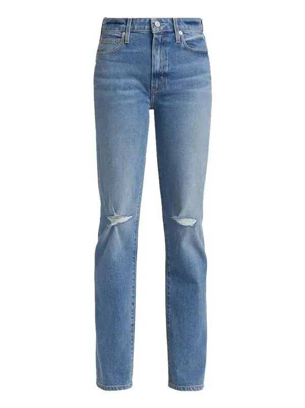 LE JEAN Sabine Distressed Straight-leg Jeans - Star Light