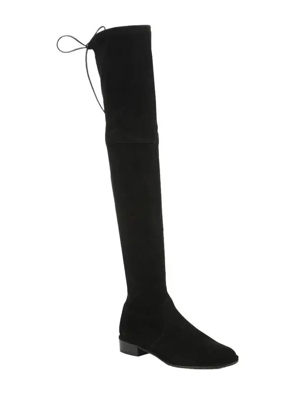 STUART WEITZMAN Lowland Suede Thigh-high Boots - Black
