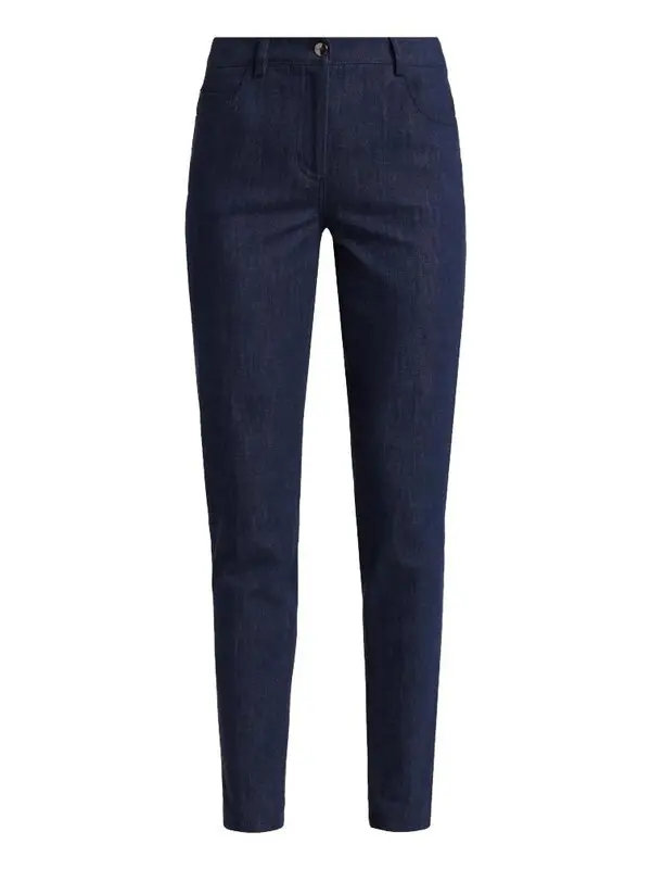Akris Magda Elasticized Cuffed Trousers - Denim