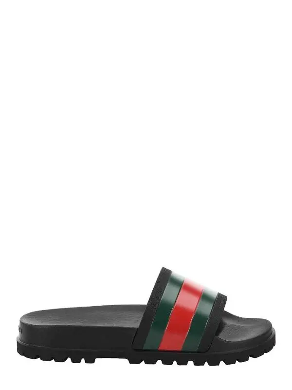Gucci Web Slide Sandals - Black