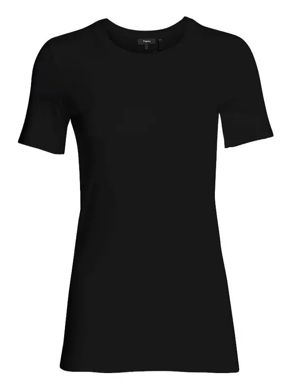 Theory Johnna Pima Cotton Tee - Black