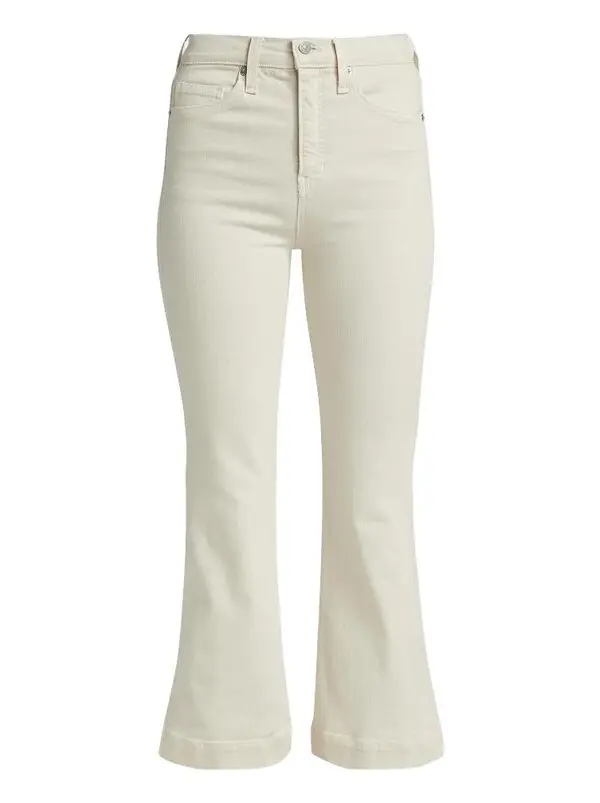 Veronica Beard Carson High-rise Ankle Flare Jeans - Ecru