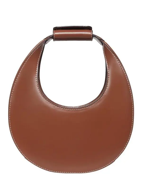 Staud Mini Moon Leather Hobo Bag - Tan