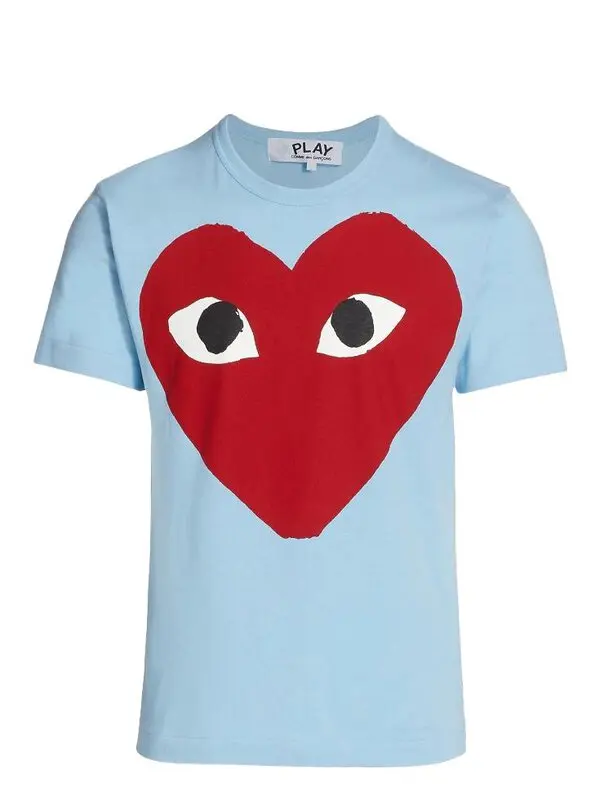 Play Comme Des Garcon Center Heart Graphic T-shirt - Blue