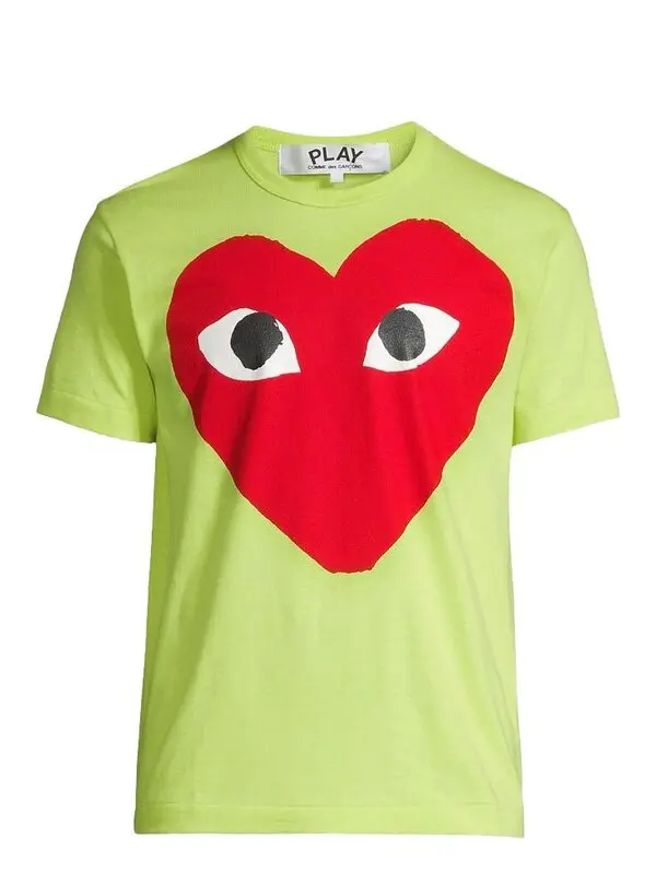 Play Comme Des Garcon Center Heart Graphic T-shirt - Green
