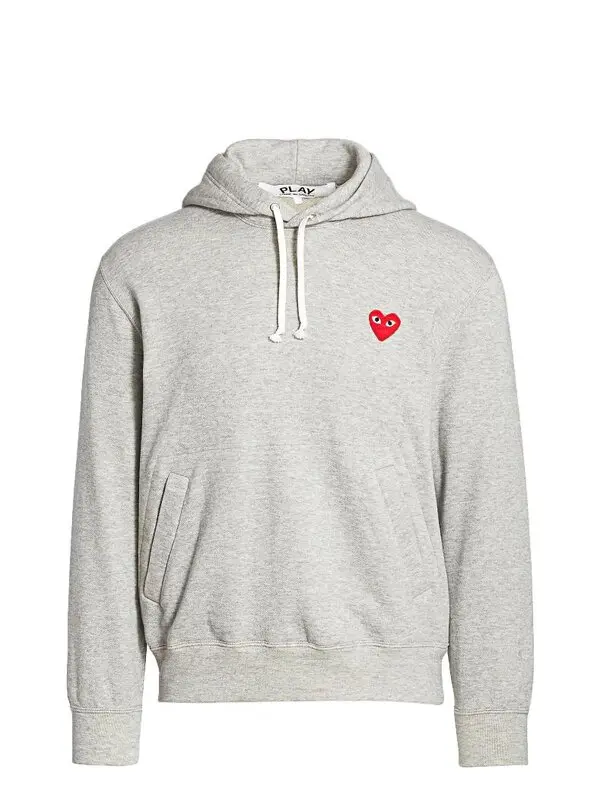 Play Comme Des Garcon Play Hooded Sweatshirt - Grey