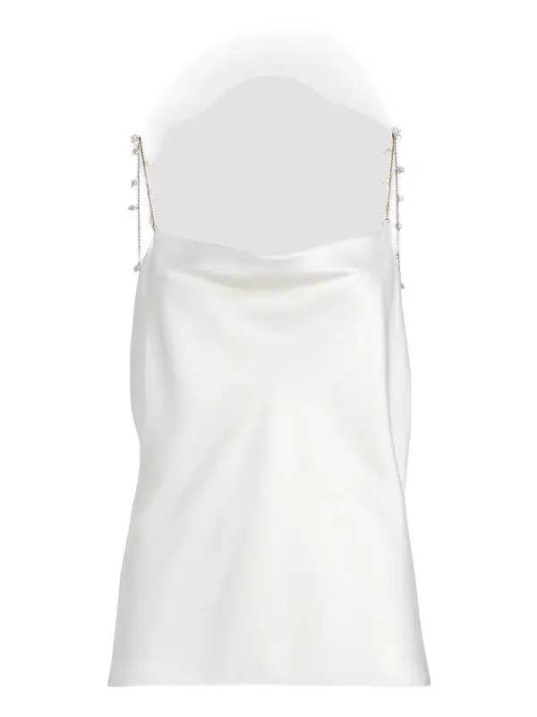 Cami Nyc Busy Cowlneck Silk-blend Blouse - White