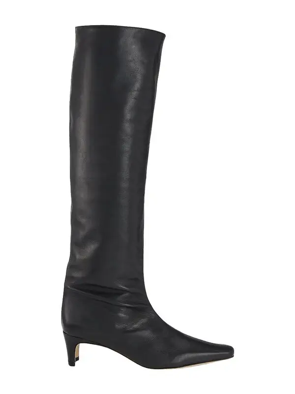 Staud Wally Leather Knee-high Boots - Black
