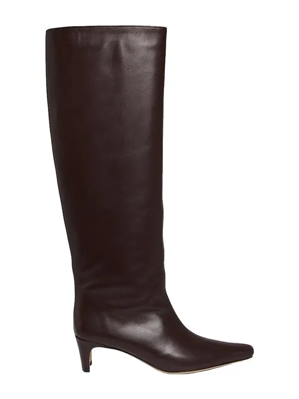 Staud Wally Leather Knee-high Boots - Espresso