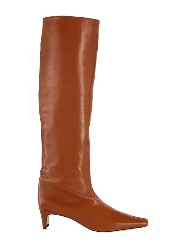 Staud Wally Leather Knee-high Boots - Tan