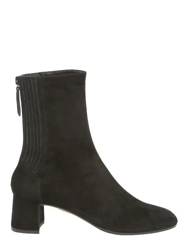 AQUAZZURA Saint Honore 50mm Suede Booties - Black