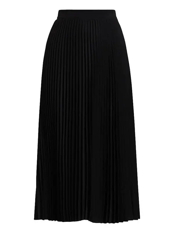 Co Essentials Elastic-waist Pleated Skirt - Black
