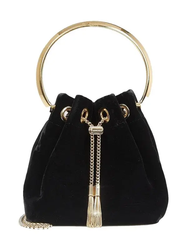 JIMMY CHOO Bon Bon Velvet Mini Bag - Black