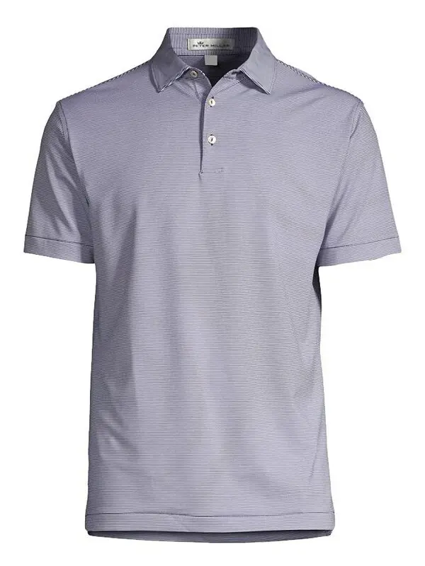 Peter Millar Jubilee Pinstripe Polo - Navy