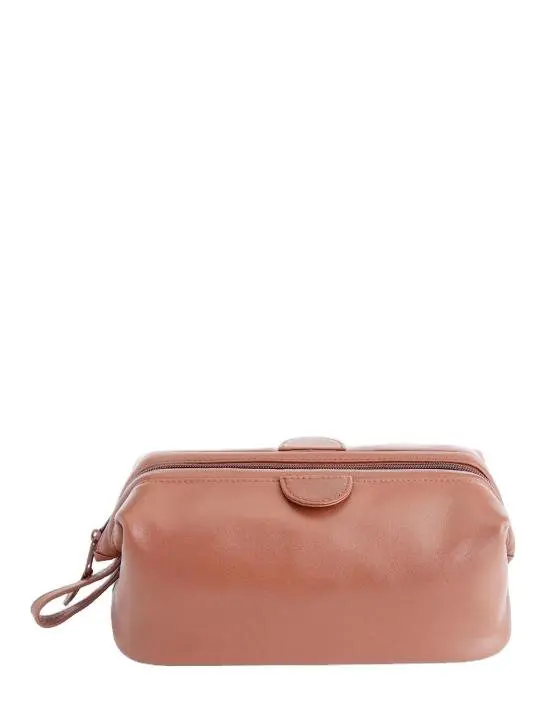 ROYCE NEW YORK Classic Toiletry Bag - Tan