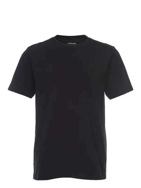FRAME Short-sleeve Cotton T-shirt - Noir