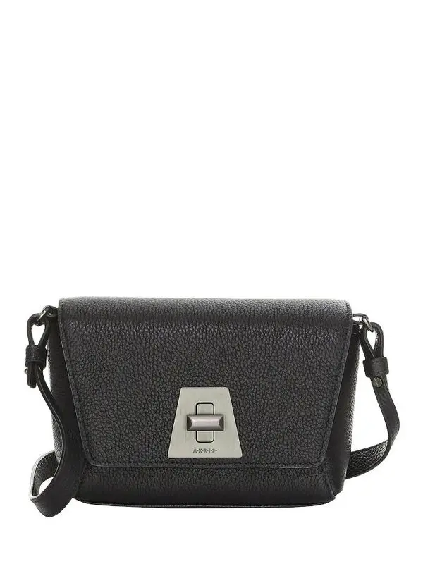 Akris Little Anouk Day Leather Crossbody Bag - Black
