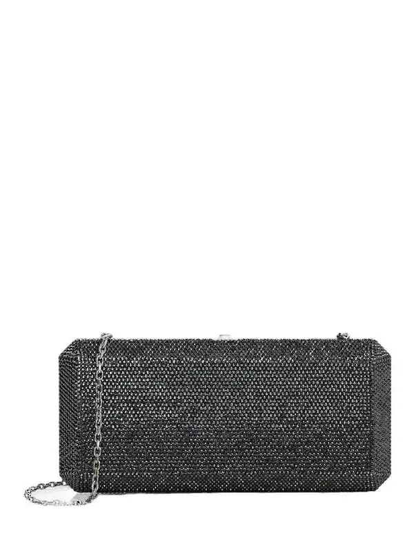 Judith Leiber Slim Rectangle Crystal Clutch - Hematite