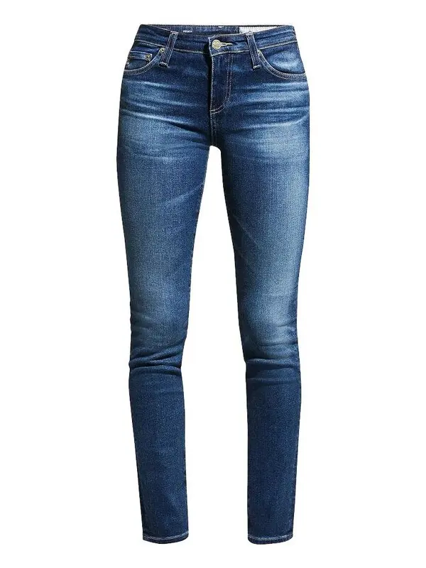 Ag Prima Mid-rise Cigarette Jeans - Blue