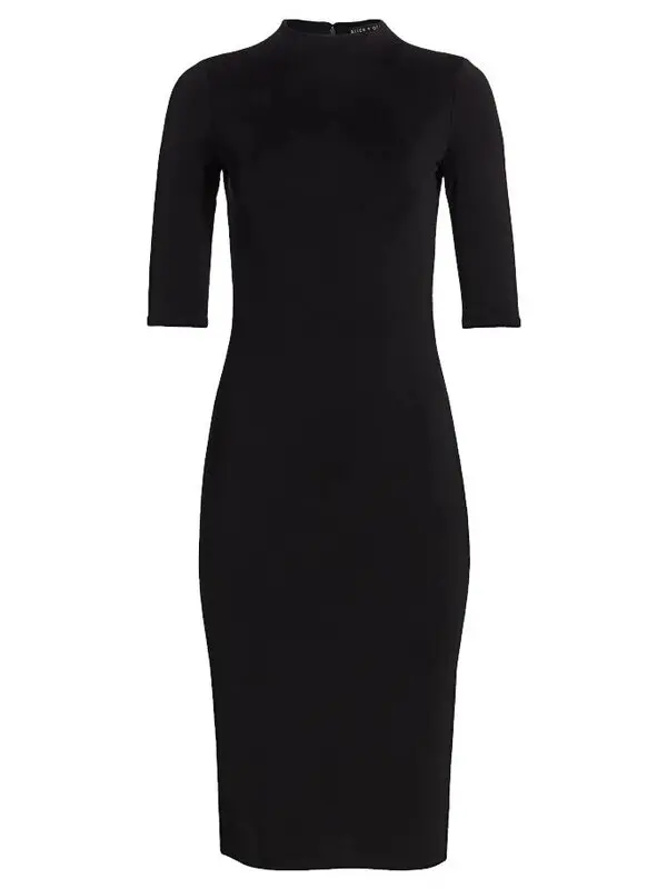 Alice + Olivia Delora Knit Bodycon Dress - Black