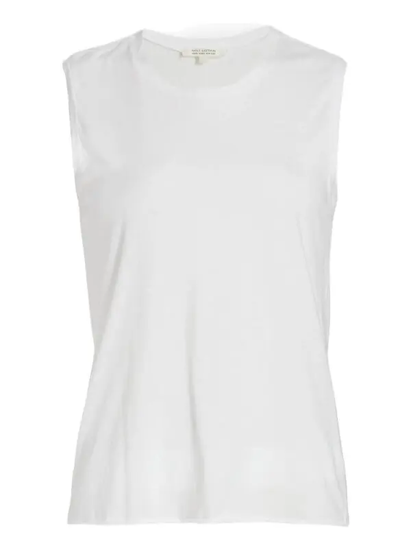 NILI LOTAN Cotton Muscle Tank - White
