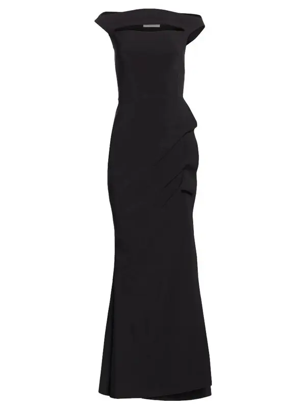 Chiara Boni La Petite Robe Melania Off-the-shoulder Gown - Black