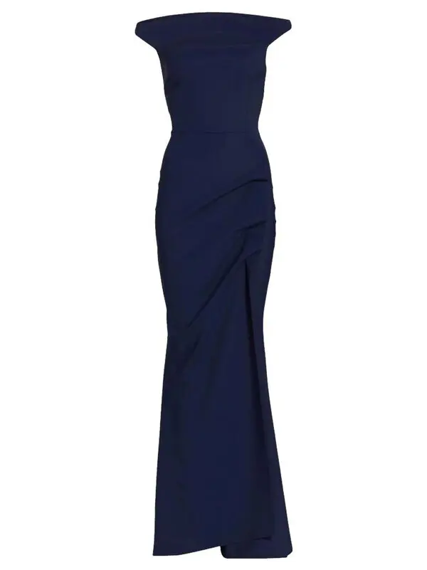 Chiara Boni La Petite Robe Melania Off-the-shoulder Gown - Blue Notte