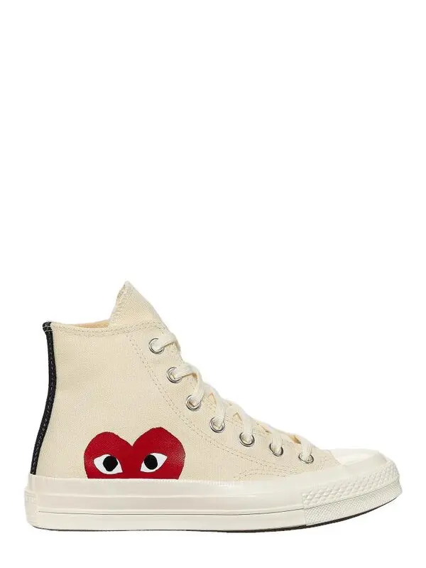 Play Comme Des Garcon Cdg Play X Converse 's Chuck Taylor All Star Peek-a-boo High-top Sneakers - White