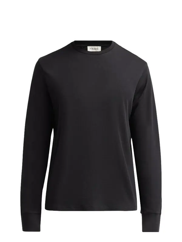 FRAME Duo Fold Crewneck Sweatshirt - Noir