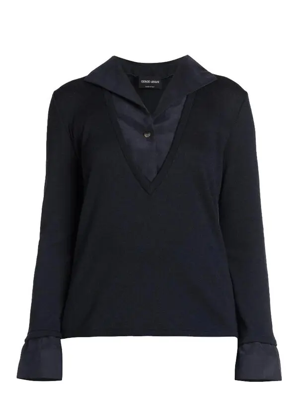 Giorgio Armani Layered Top - Blue Night