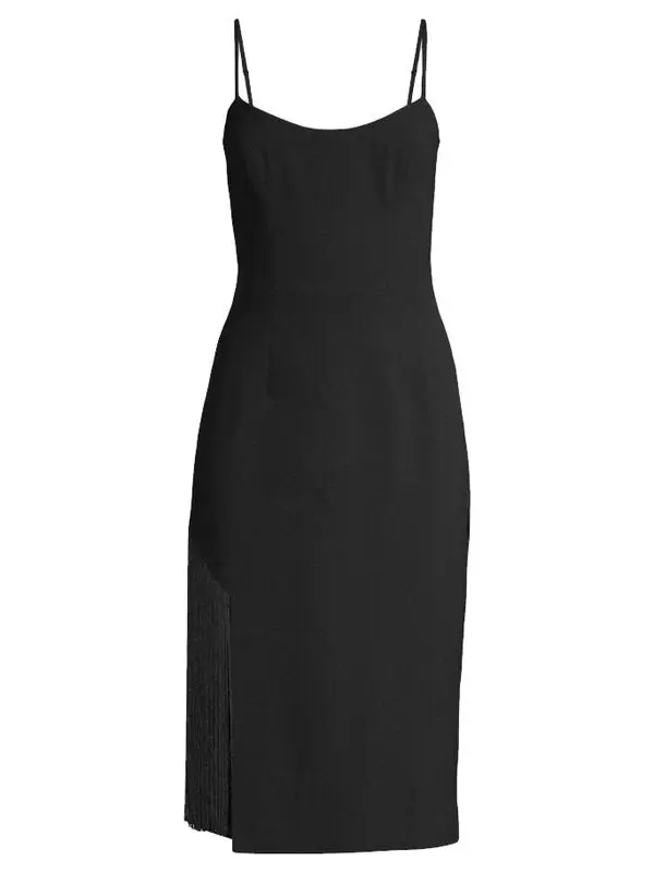Dress The Population Rory Fringe Detail Sheath Dress - Black