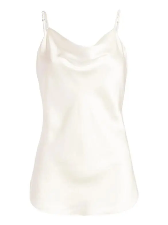Cinq À Sept Marta Silk Cowlneck Cami Top - Ivory