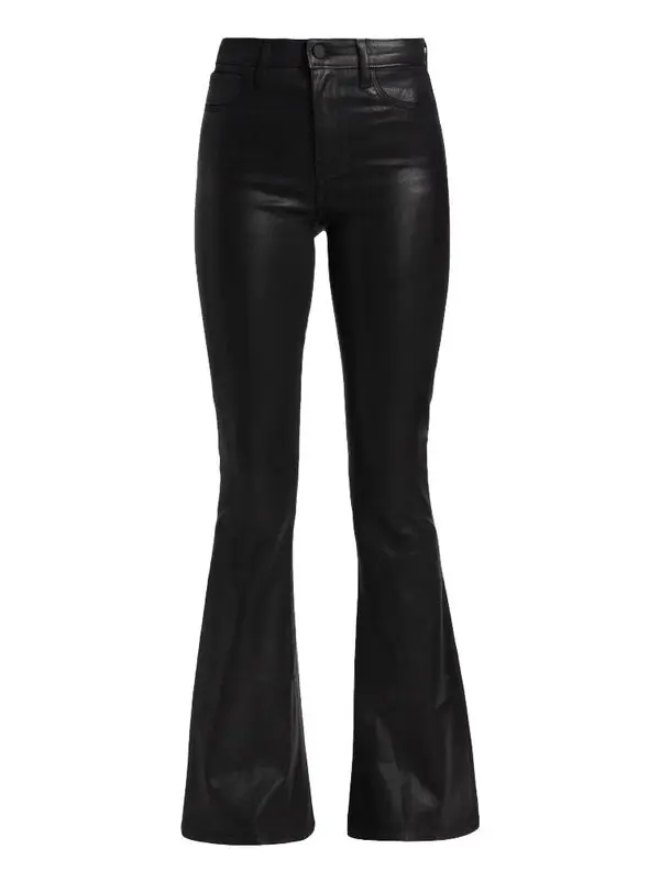 L'Agence Marty Coated Ultra High-rise Jeans - Black