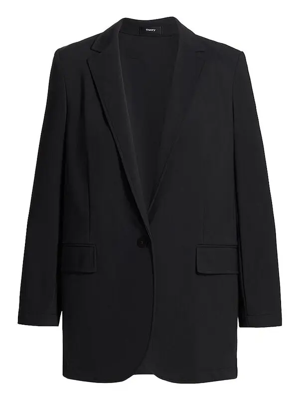Theory Casual Single-breasted Blazer - Black