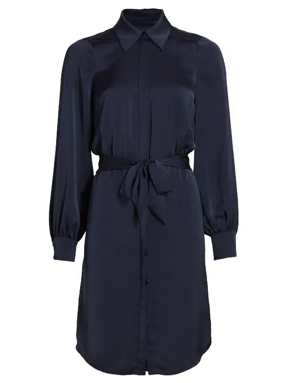Ramy Brook Ayla Tie-front Shirtdress - Navy