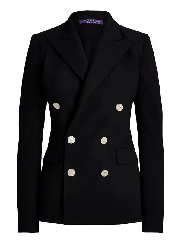 Ralph Lauren Iconic Style Camden Double-breasted Blazer - Black