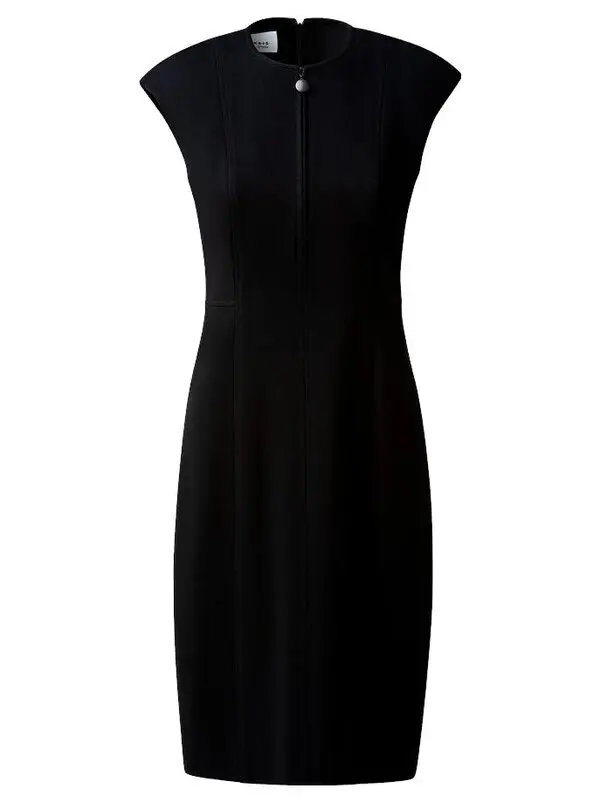 Akris Essentials Jersey Cap-sleeve Sheath - Black