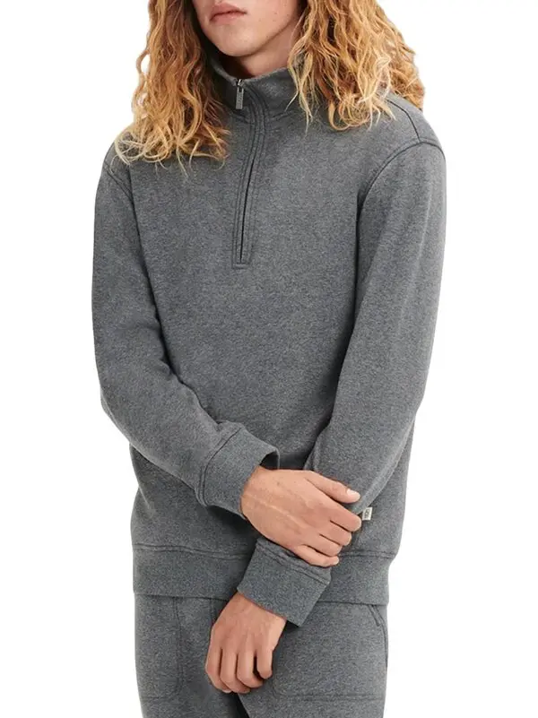 UGG Zeke Quarter-zip Sweater - Charcoal