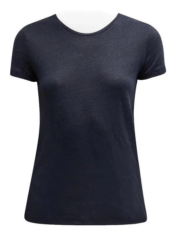 Majestic Filatures Stretch-linen T-shirt - Black