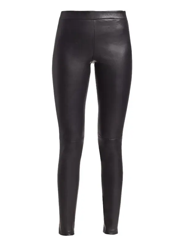 Theory Adbelle Leather Leggings - Black