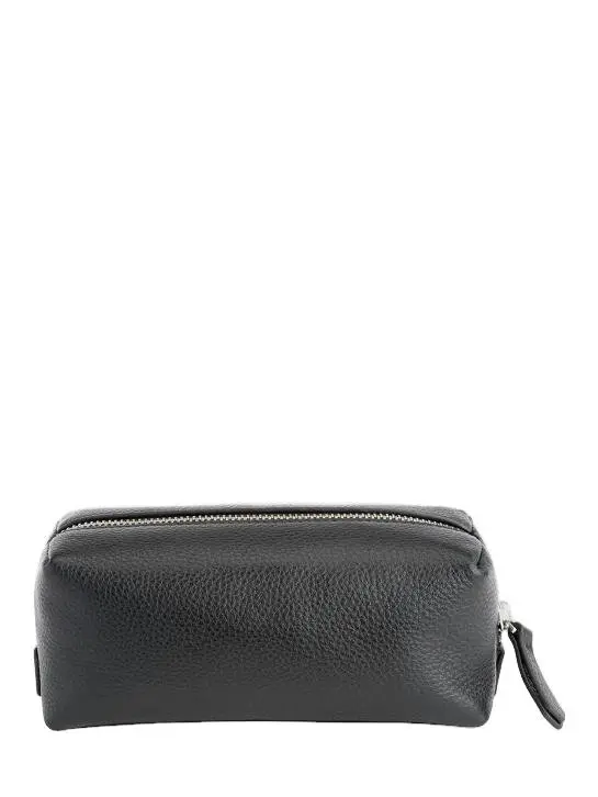 ROYCE NEW YORK Zipper Leather Utility Bag - Black