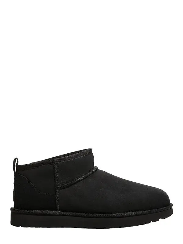 UGG S Classic Ultra Mini Sheepskin Ankle Boots - Black
