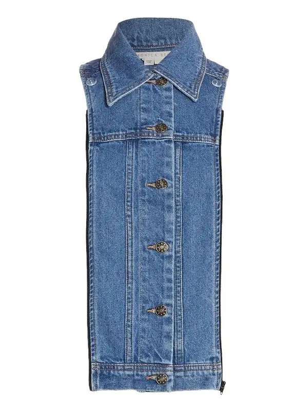 Veronica Beard Slate Denim Dickey - Denim Blue